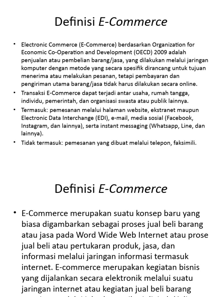 Definisi E-Commerce | PDF