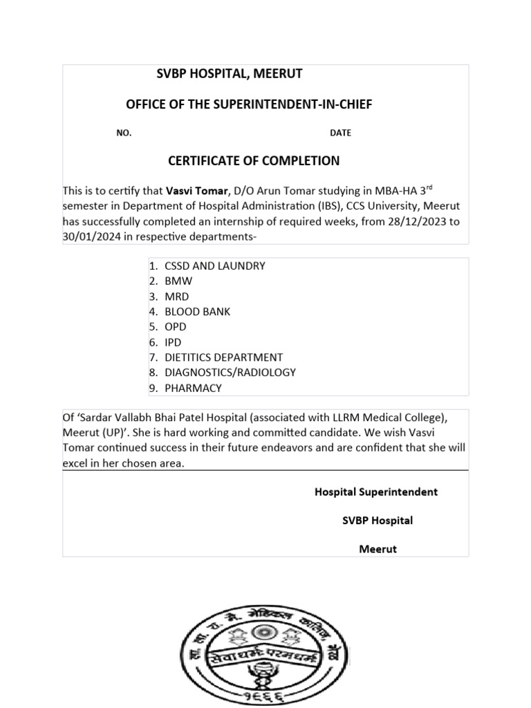 SVBP Hospita1.2 | PDF