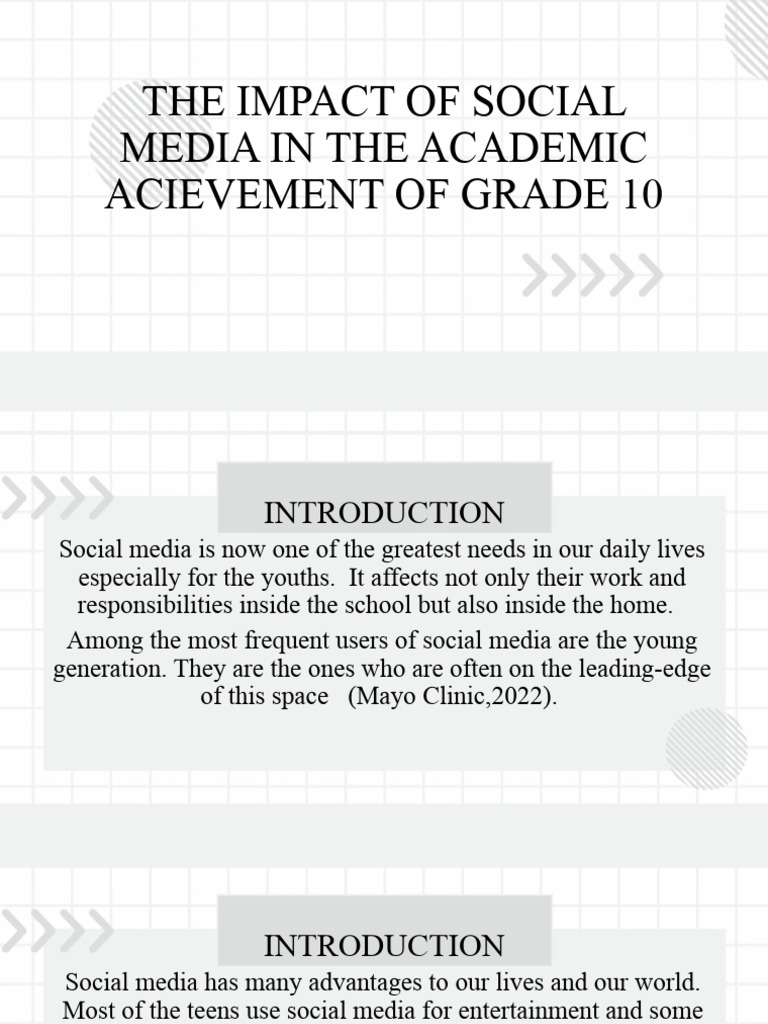 The Impact of Social Media in The Academic Achievement of Grade 10 ...
