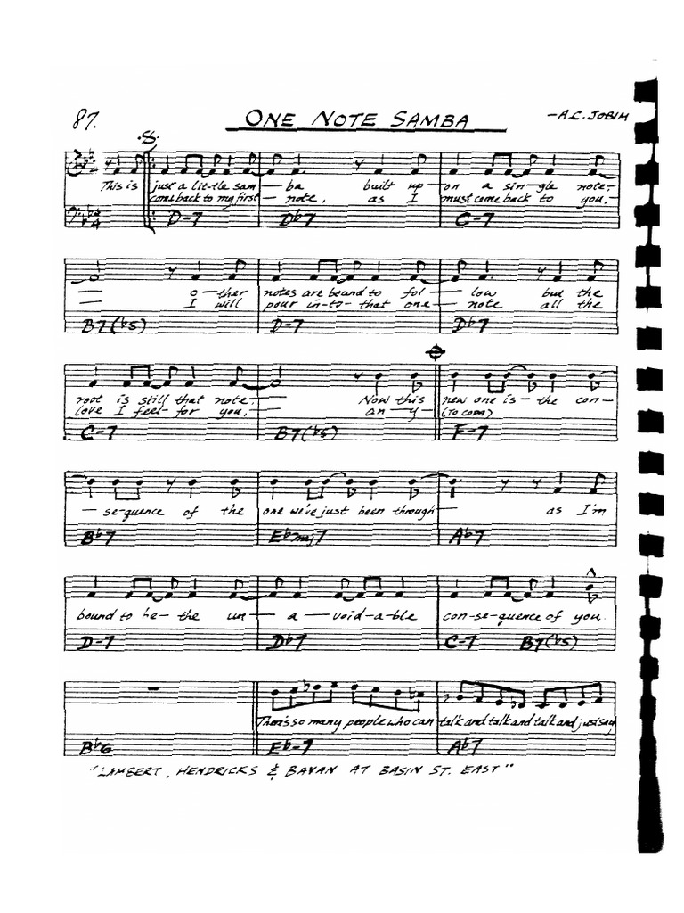 One Note Samba | PDF