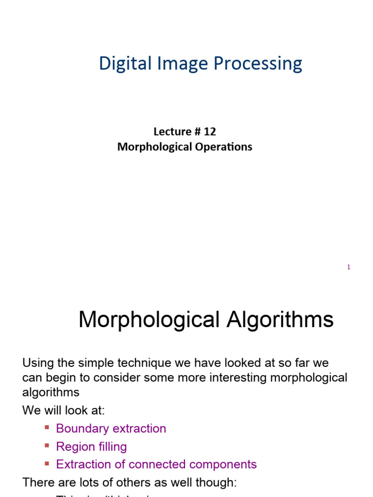 Lect 12 | PDF | Computer Science | Multidimensional Signal Processing