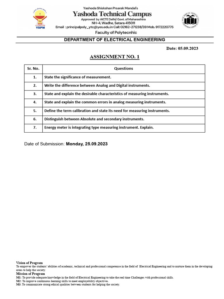 Assignment - 1-5 - EEM | PDF | Electromagnetism | Physical Sciences