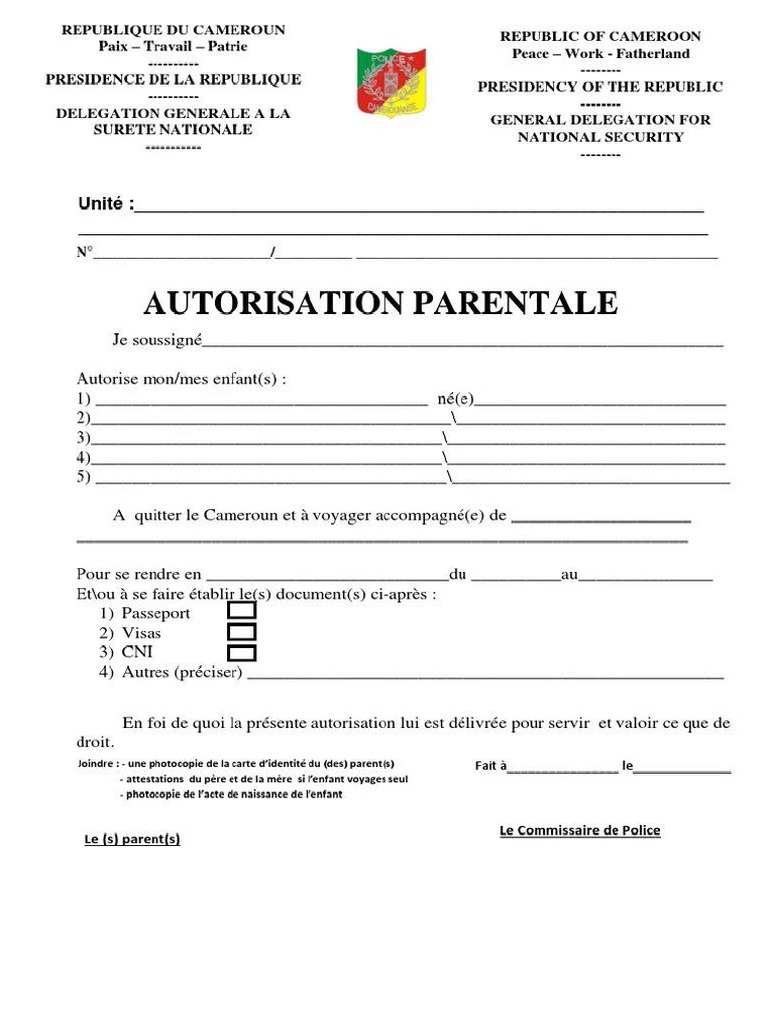 Attestation Parental | PDF