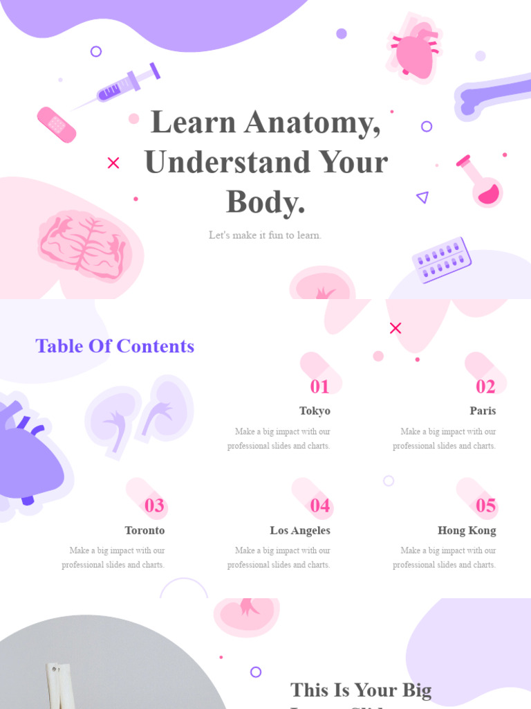 Anatomy Topic For Kids Creative Presentation Purple Variant | PDF | Art