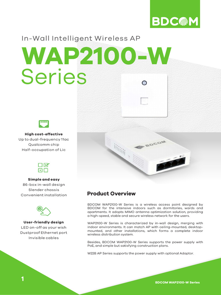 WAP2100-W Series | PDF | Wi Fi | Wireless Access Point