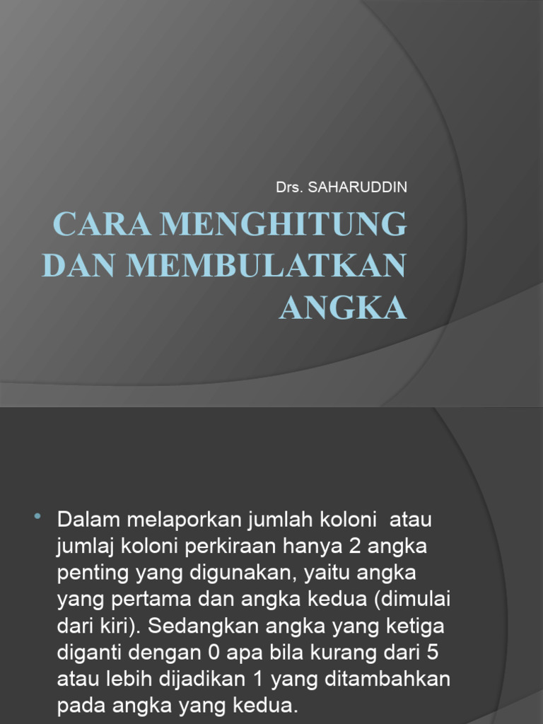 Rumus Perhitungan ALT Bakteri | PDF | Metode & Bahan Ajar | Sains ...
