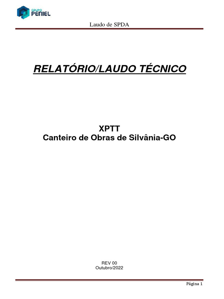 Laudo SPDA Canteiro Silvania Final | PDF | Relâmpago | Eletricidade
