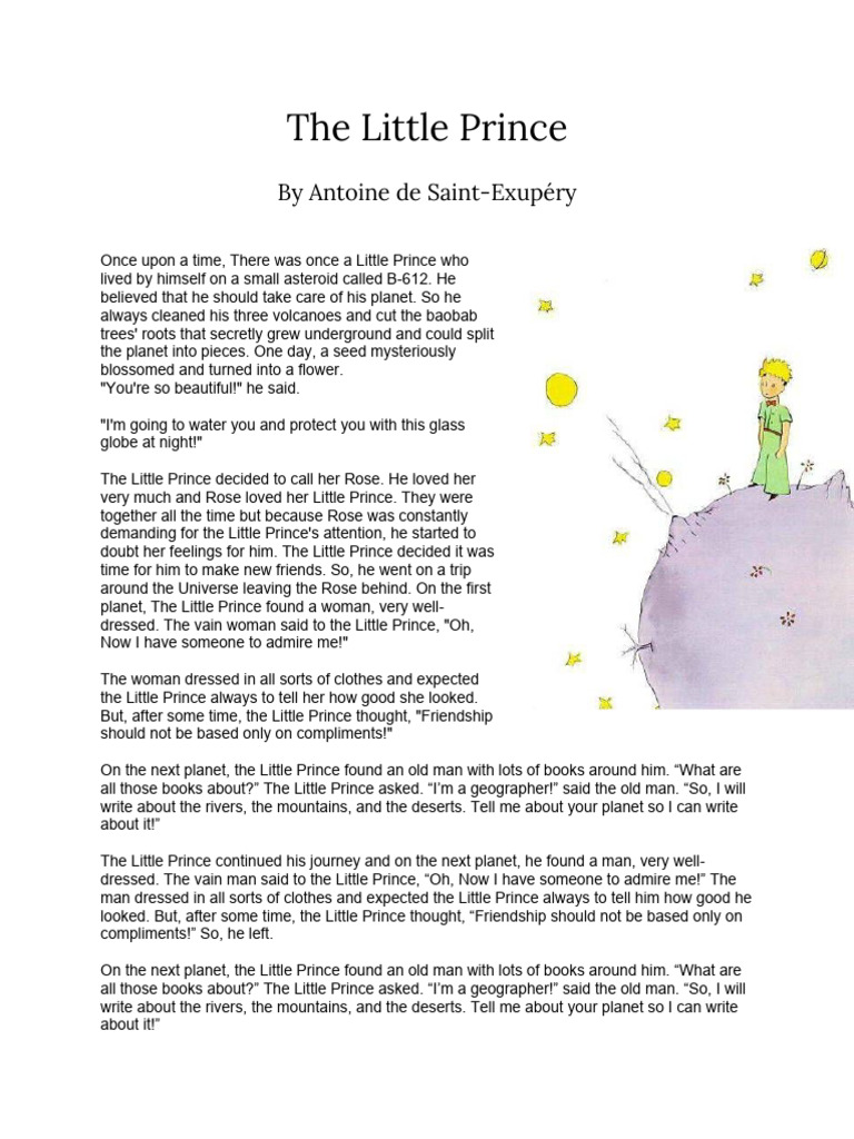 The Little Prince | PDF | The Little Prince