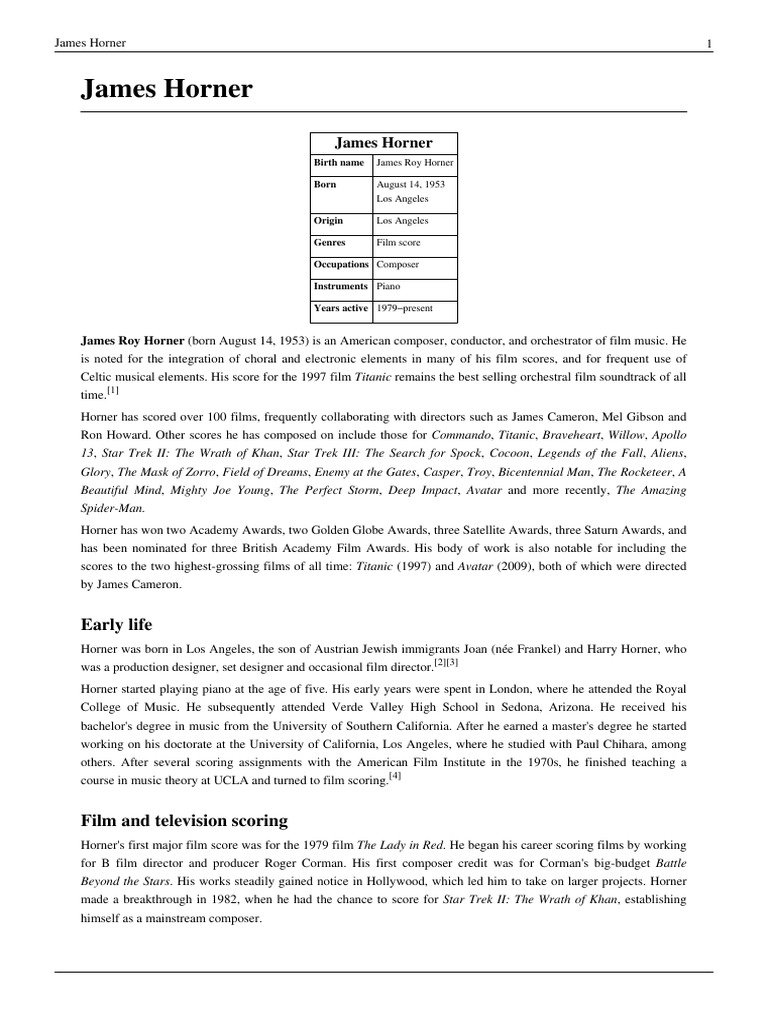 James Horner | PDF