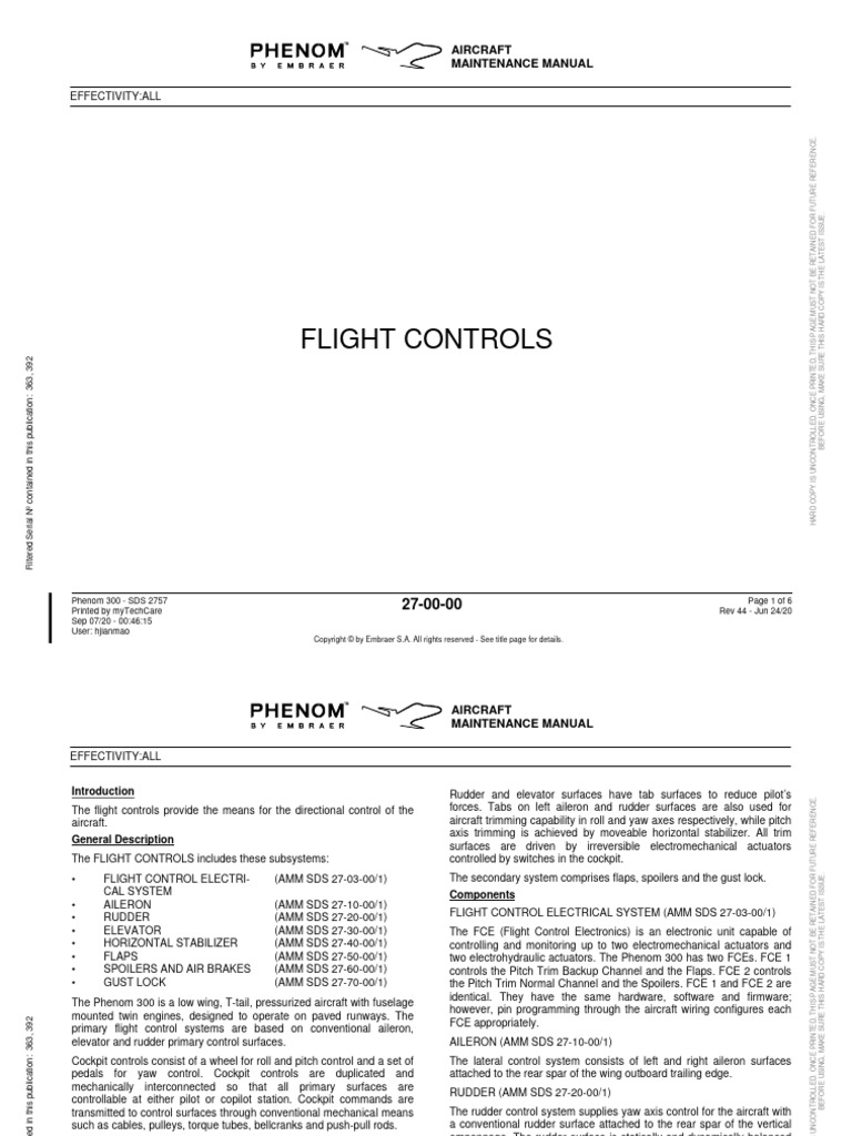 Flight Controls: Effectivity:All | PDF | Flight Control Surfaces ...