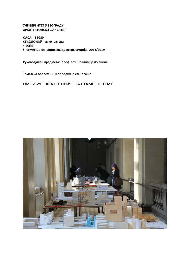 OASA 35080 STUDIO 03B VISEPORODICNO STANOVANJE Prilog | PDF