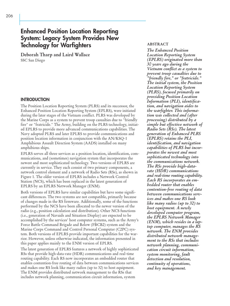 EPLRS | Download Free PDF | Computer Network | Marine Air Ground Task Force