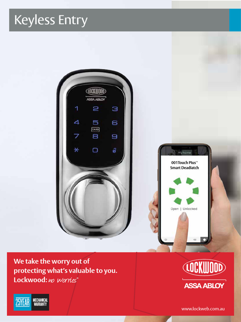 Lockwood Keyless Entry Catalogue | PDF | Smartphone | Door