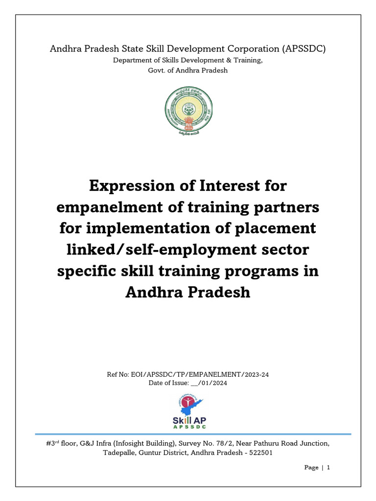 Eoi For Training Partner Empanelment.v2 | PDF | Salary | Employment