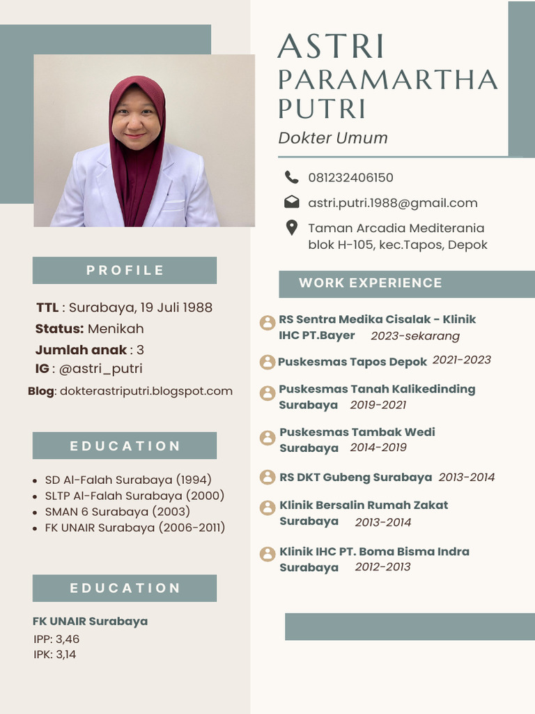 CV Astri Putri | PDF