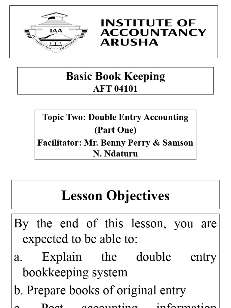 Double Entry Principles-1 | PDF | Debits And Credits | Bookkeeping