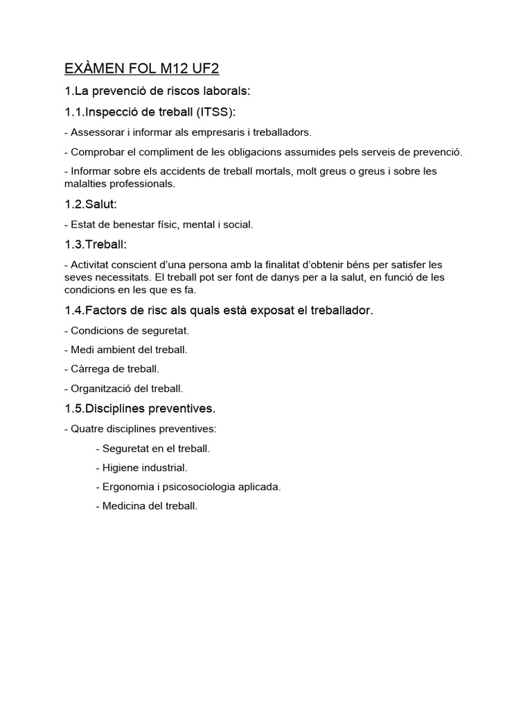 Exàmen Fol M12 Uf2 | PDF