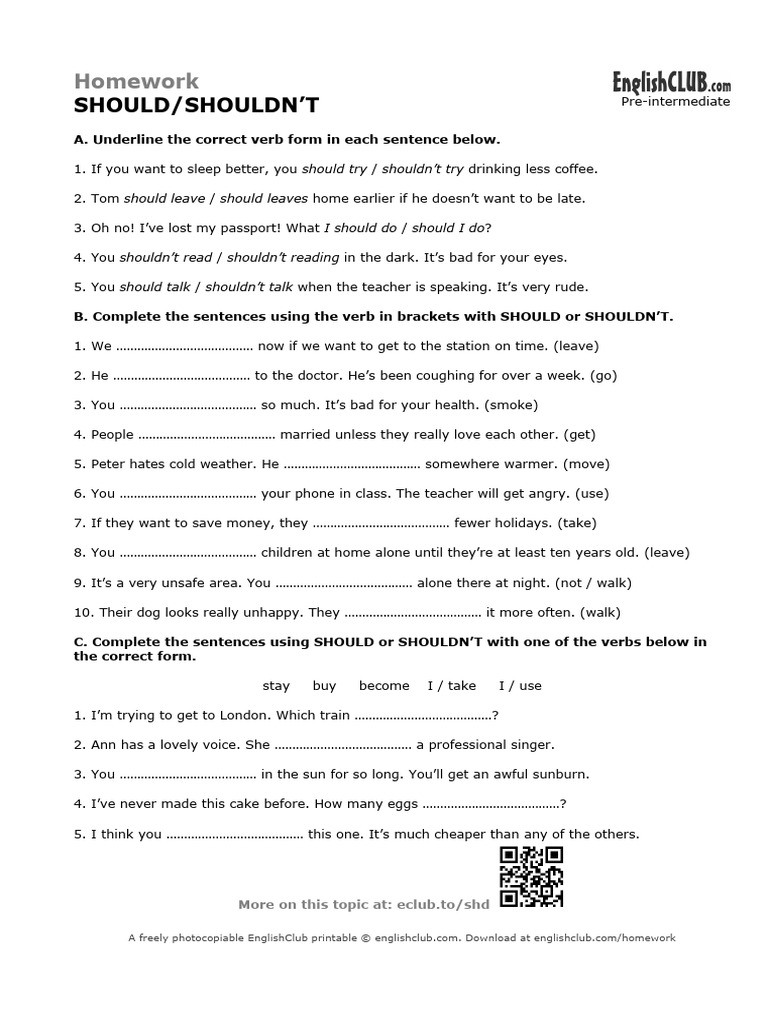 Should Shouldnt | PDF