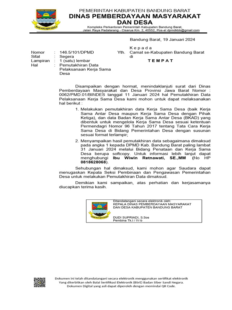 Pemutakhiran Data | PDF