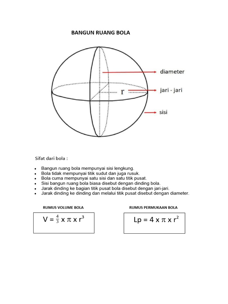 Materi Bangun Ruang Bola | PDF | Griya & Taman