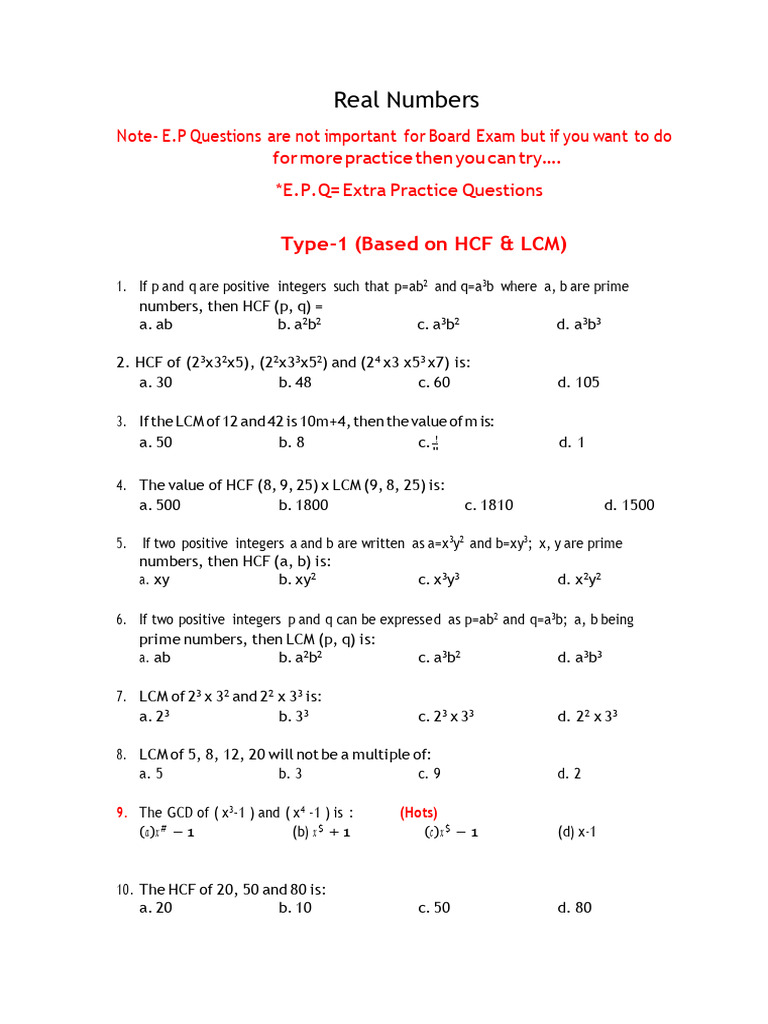 Real Numbers Revision Tracker STD | Download Free PDF | Rational Number ...