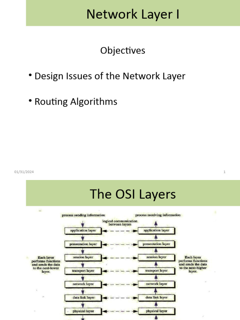 Lecture 4 Network Layer I | PDF | Internet Protocols | Routing