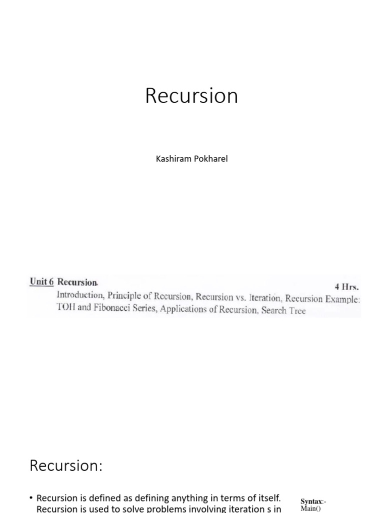 DSA Recursion | PDF | Iteration | Recursion DSA Recursion | PDF | Iteration | Recursion
