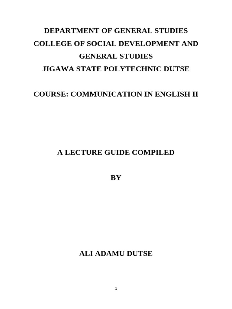 GNS Communication in English 2 | PDF | Phonetics | Communication