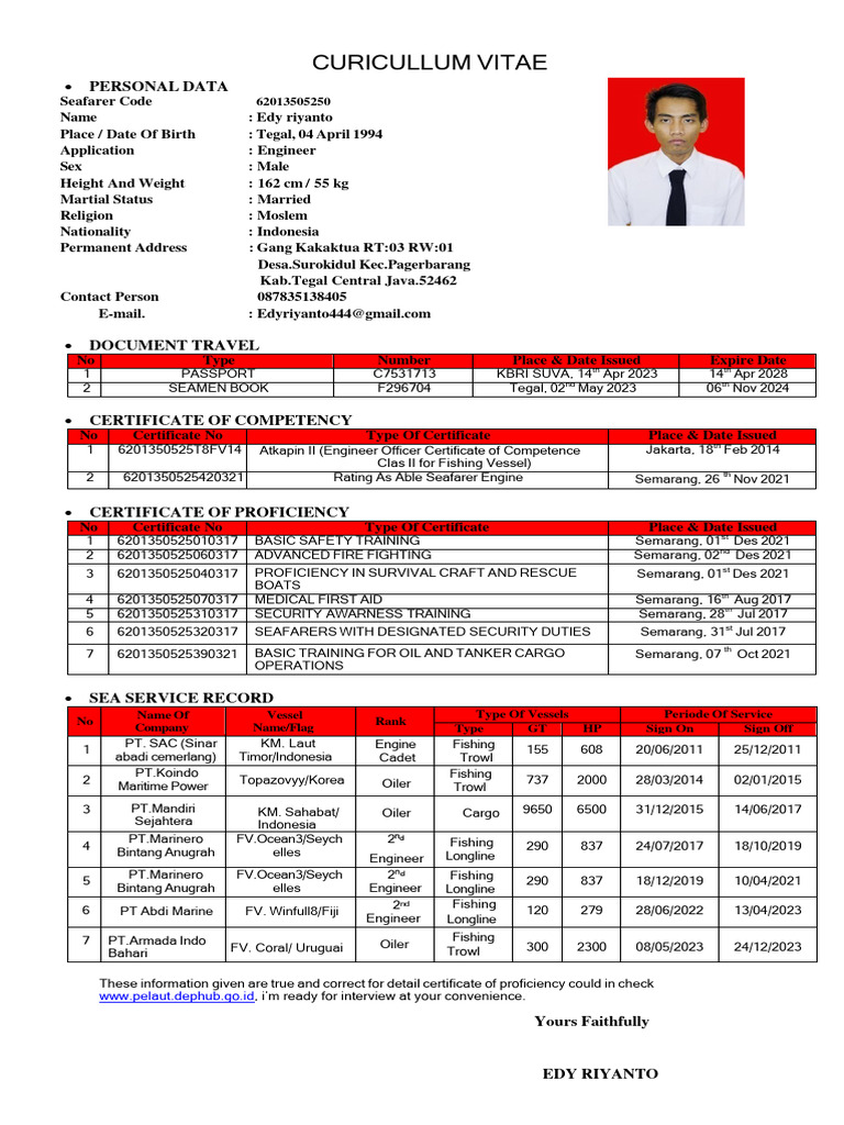 CV EDY RIYANTO Baru | PDF | Water Transport | Transport