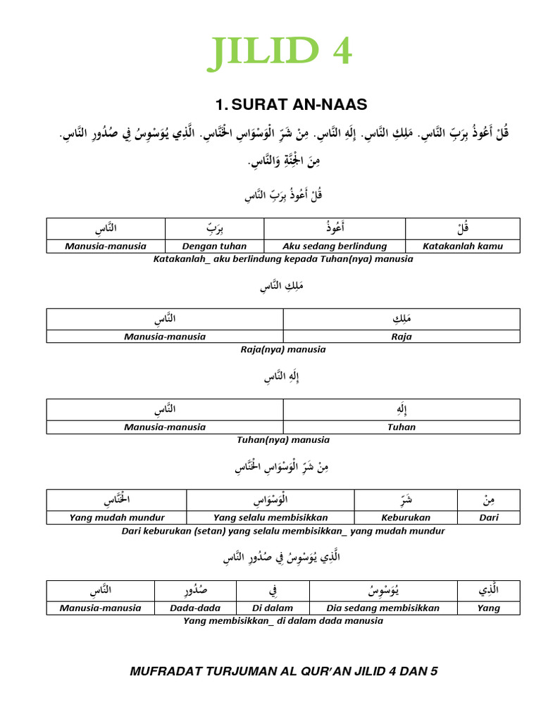 Ummi Turjuman Jilid 4 | PDF