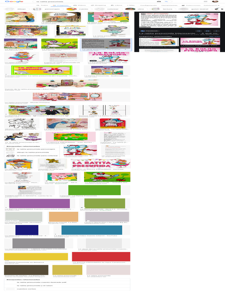 La Ratita Presumida: Colorear y Cuento | PDF
