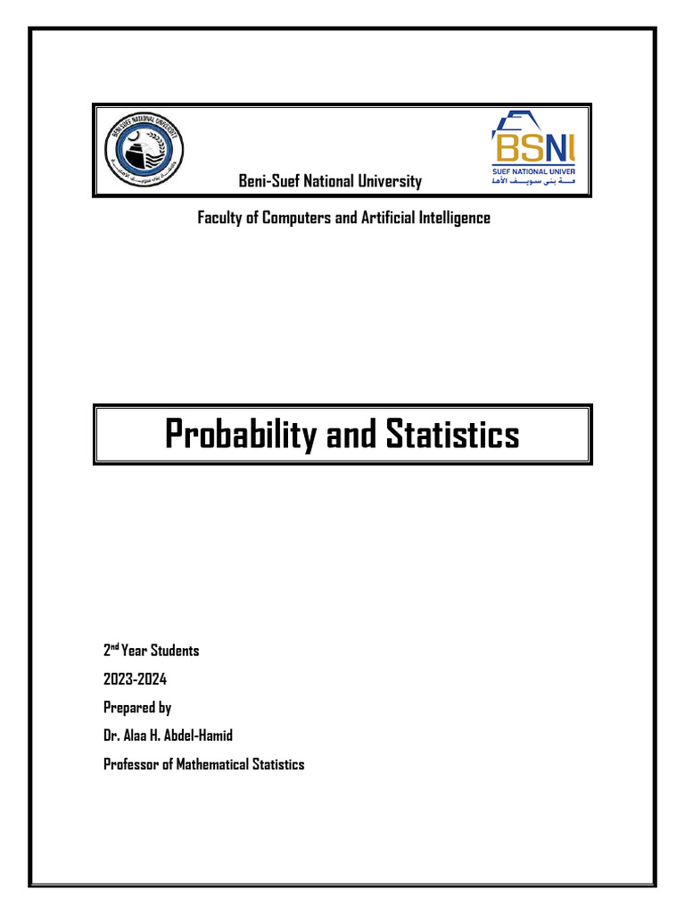 Probality and Statics | PDF | Skewness | Mathematics