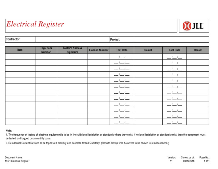 19.71 Elcetrical Register | PDF | Electrical Engineering | Computing