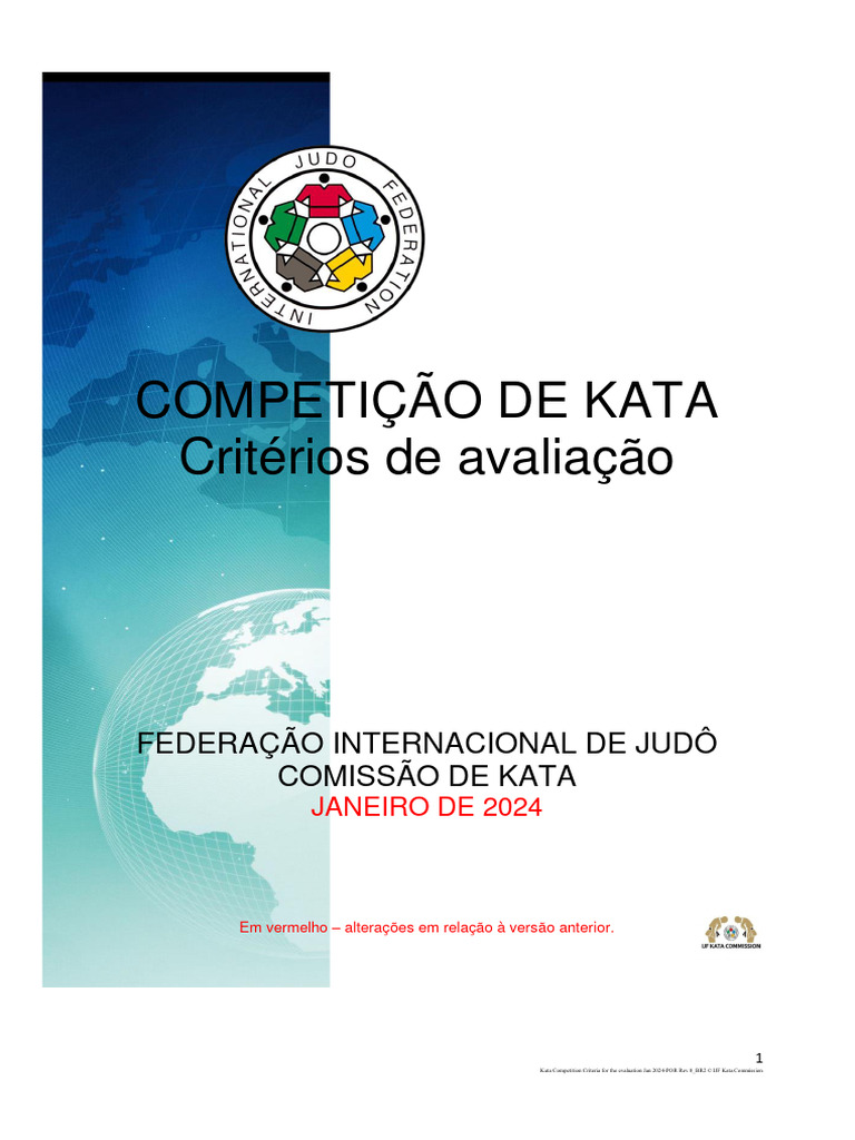Critérios de Avaliação de Kata 2024 | PDF | Grappling | Artes marciais ...