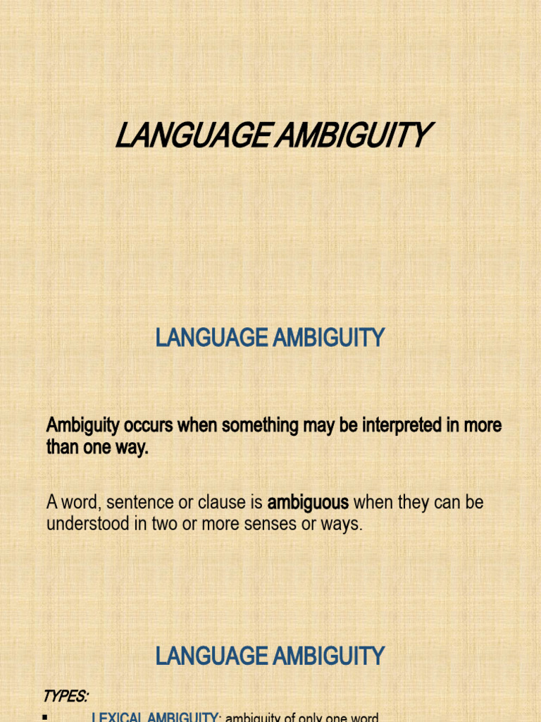 1 Language Ambiguity2021 | PDF | Ambiguity | Moby Dick
