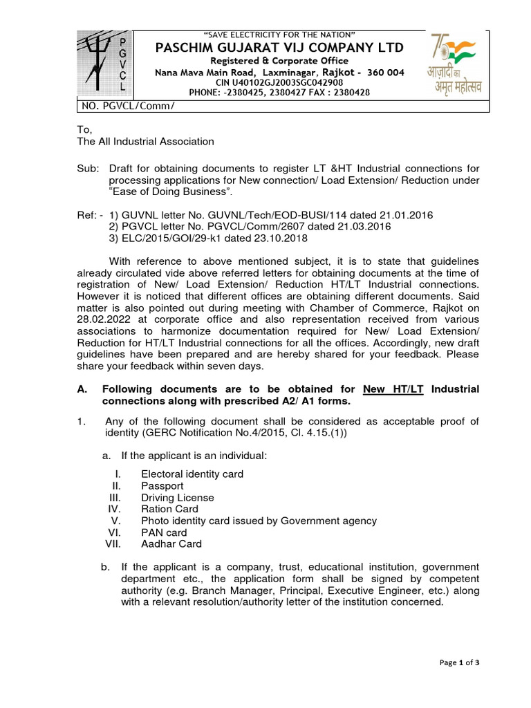 Guideline For New Connection | PDF | Deed | Indemnity