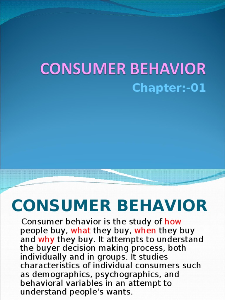 Consumer Behavior | PDF | Consumer Behaviour | Behavior