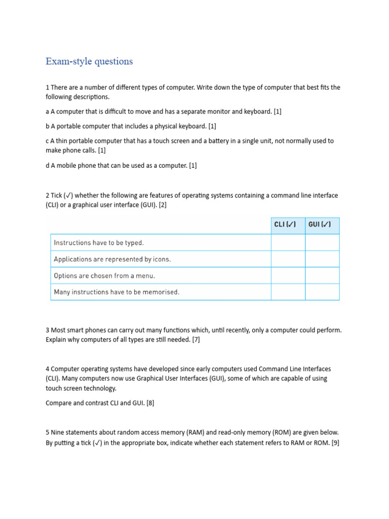 Chapter 1 Exercise Question | PDF