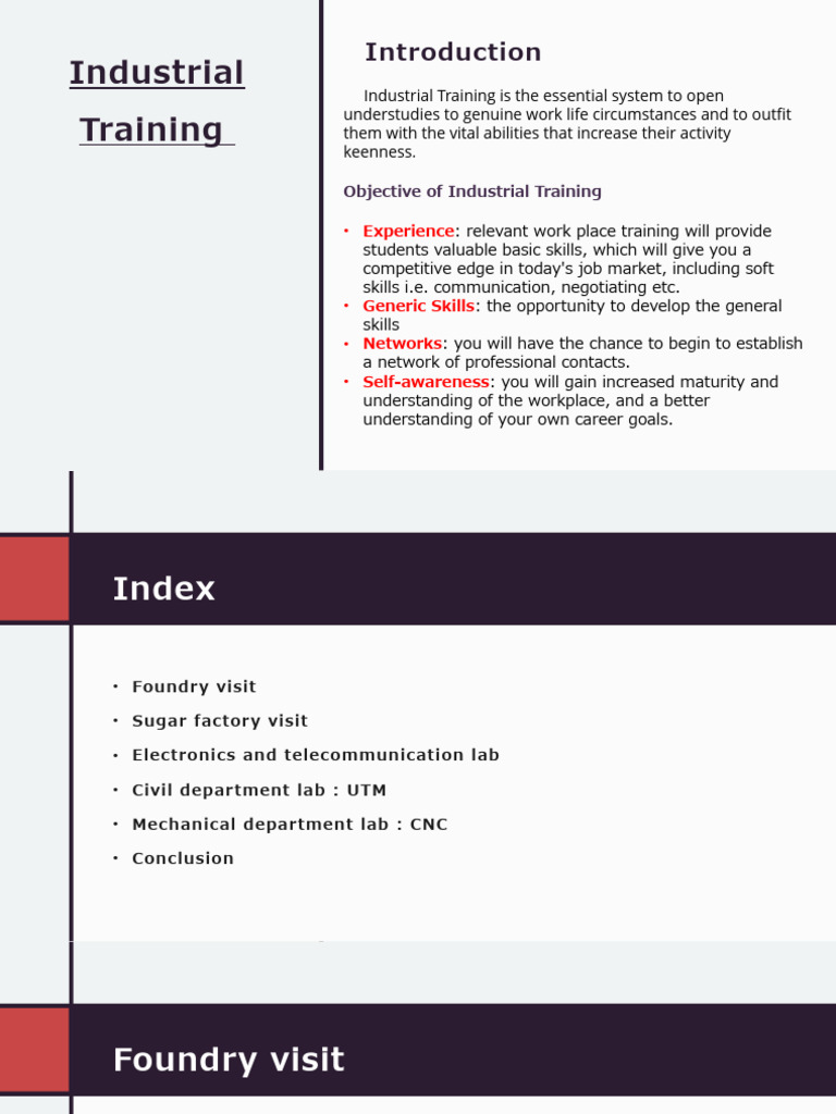 Objectives of Industrial Training | PDF | Foundry | Casting