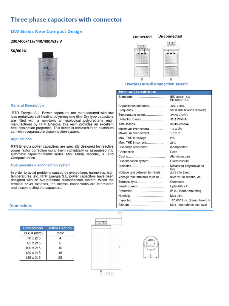 DW Capacitors | PDF | Capacitor | Components