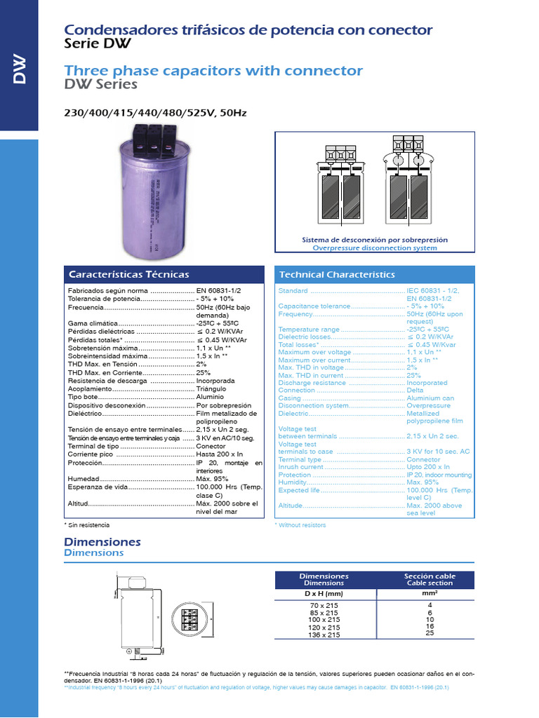 DW Series | PDF | Electricidad | Materiales