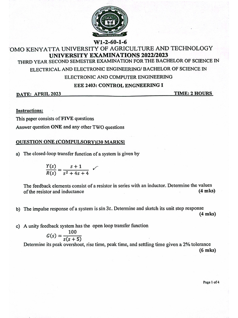Control 1 Exam | PDF