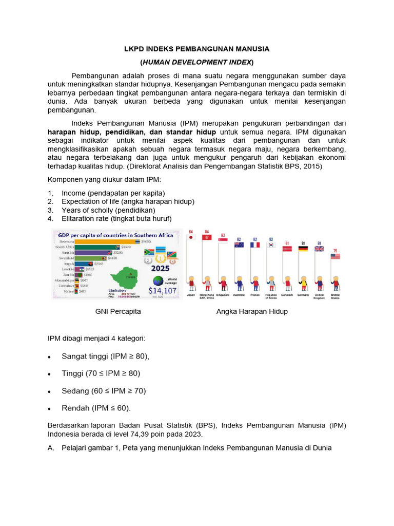 Indeks Pembangunan Manusia 240131 043255 | PDF
