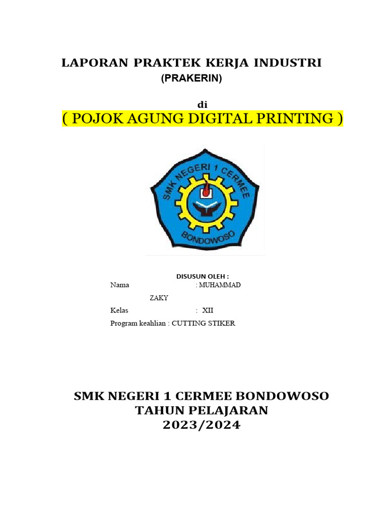 LAPORAN PKL MULTIMEDIA - Docx Zaky | PDF