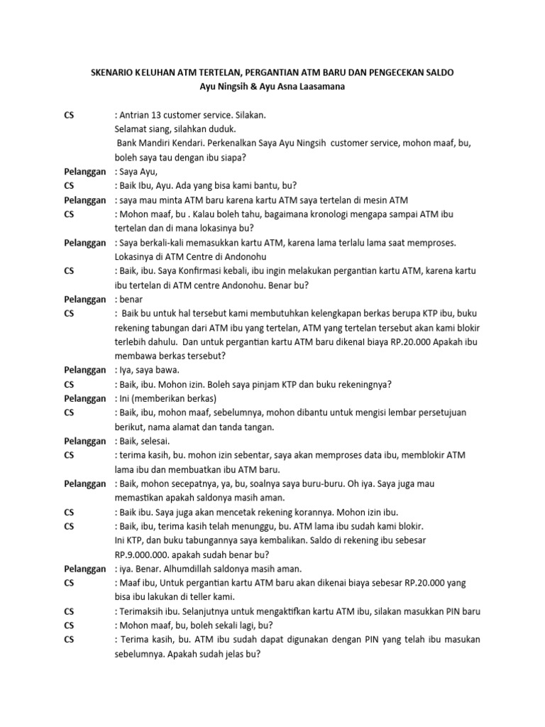 CS Bank Mandiri | PDF