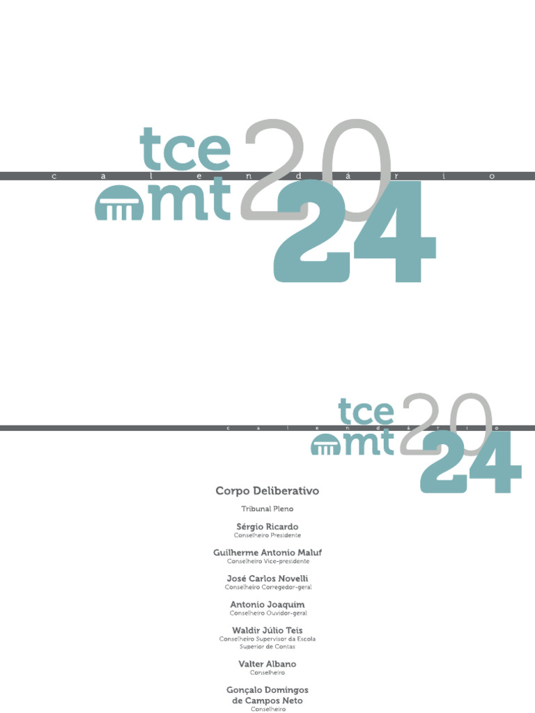 TCE-MT - Calendário 2024 | PDF