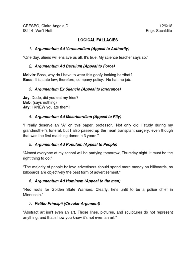 Logical Fallacies | PDF | Logic