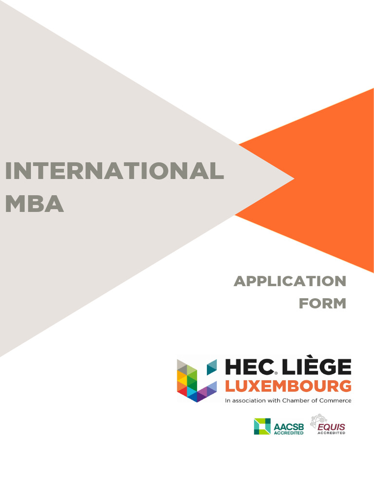 HEC LL Application For International MBA Certificate | PDF