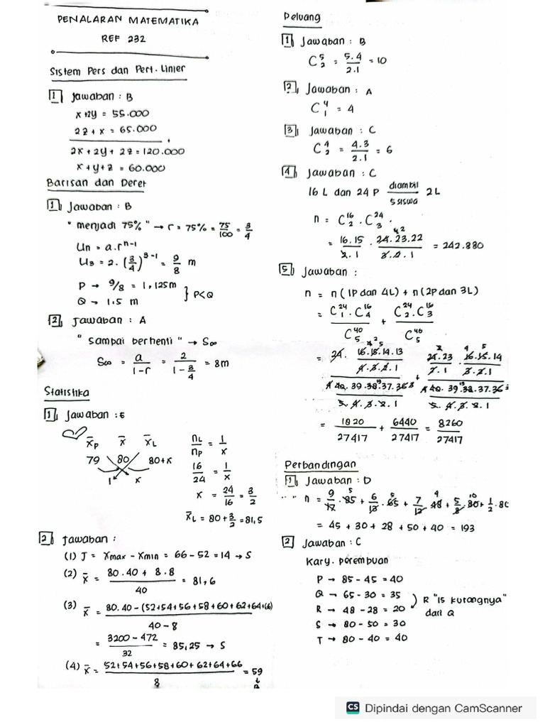 Penalaran Matematika Ref 232 | PDF