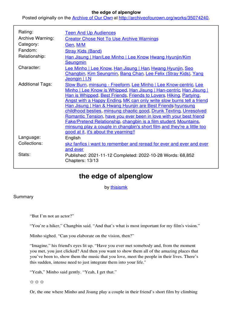 The Edge of Alpenglow | PDF